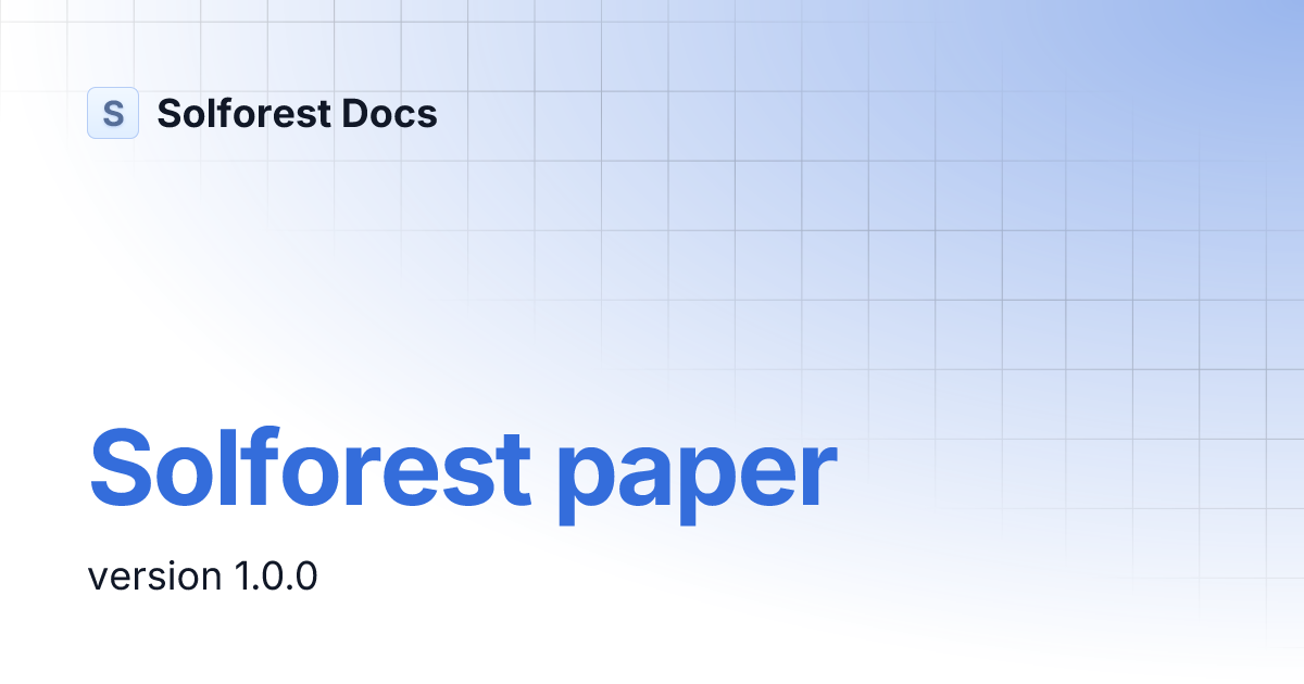 Solforest paper | Solforest Docs